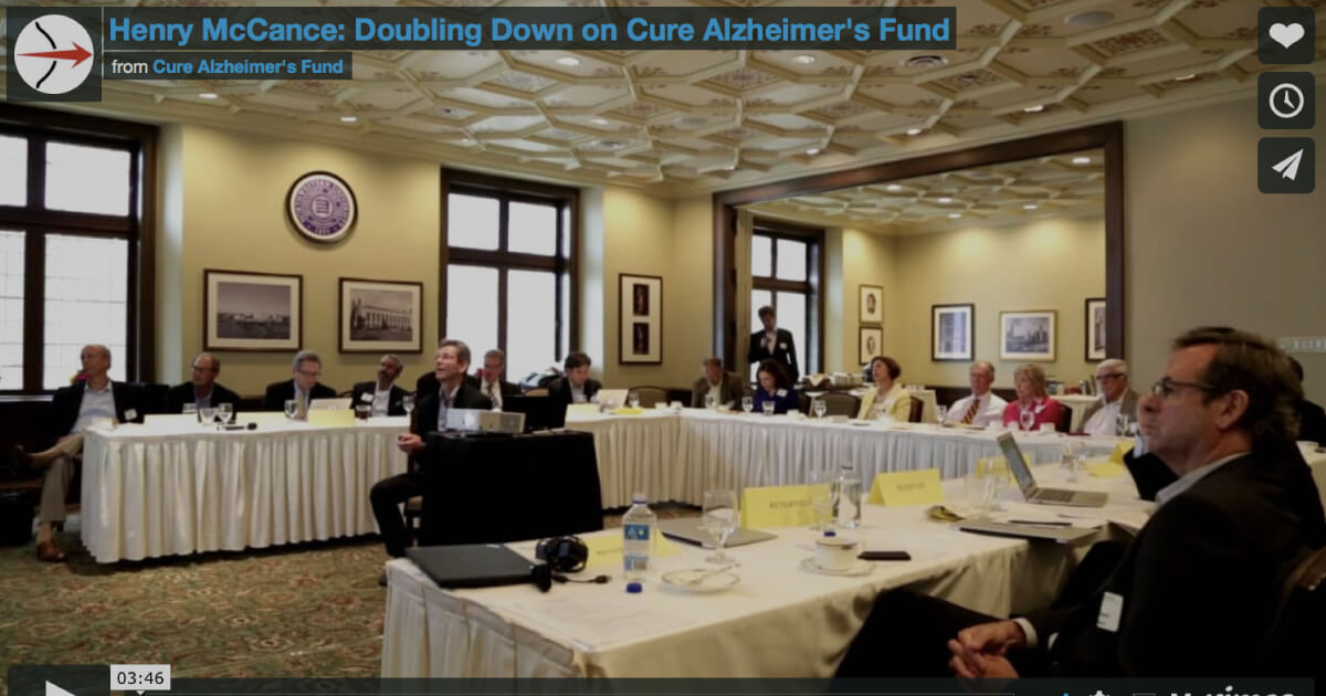 Henry McCance: Doubling Down on Cure Alzheimer’s Fund – Cure Alzheimer ...