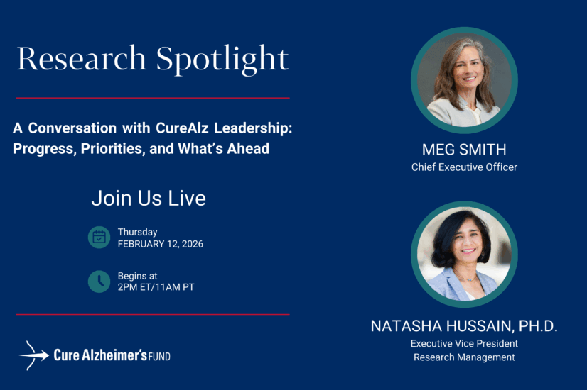Register for a Live Webinar with CureAlz Leadership Featuring Meg Smith ...
